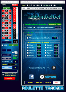 Roulette Tracker. Software para analizar el juego de la ruleta online